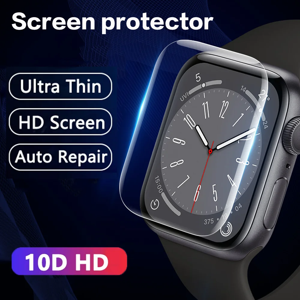 Screen-Protector-Film-for-Apple-Watch-45mm-41mm-42mm-40mm-44mm-Clear ...
