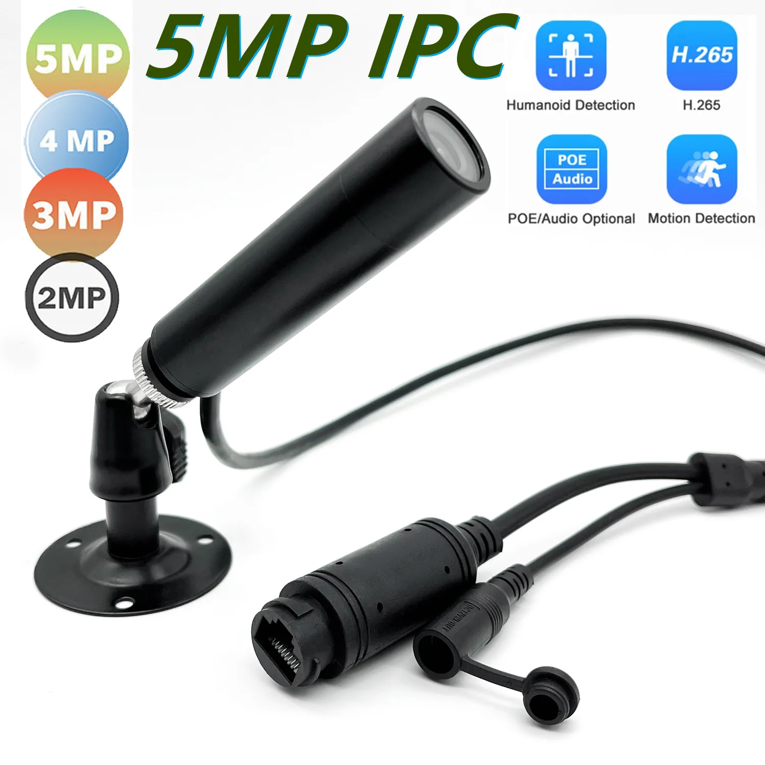 5MP 2K 4MP POE IP Camera Video Surveillance Network Mini Bullet Camera ...