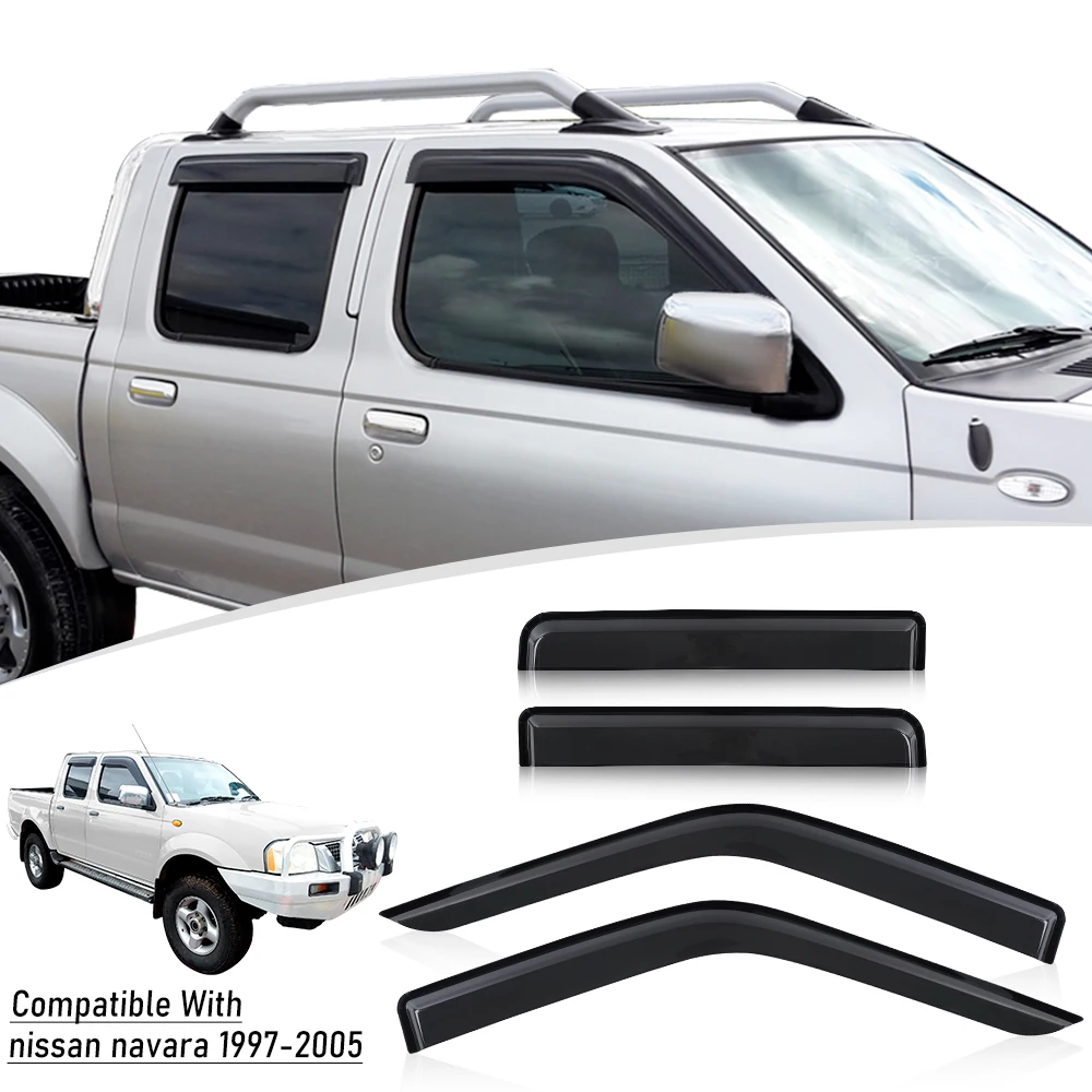 Window Visor Deflector Weathershield for Nissan Navara D22 1997 2004 ...
