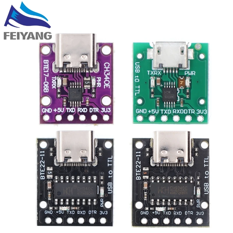 CH340E-CH340C-CH9340C-USB-2-0-To-TTL-Module-Alternative-CP2104-CP2102 ...