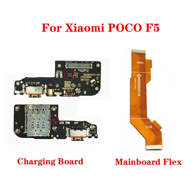 Untuk-Xiaomi-POCO-F5-USB-tipe-c-pengisian-cepat-Dok-Slot-kartu-SIM ...
