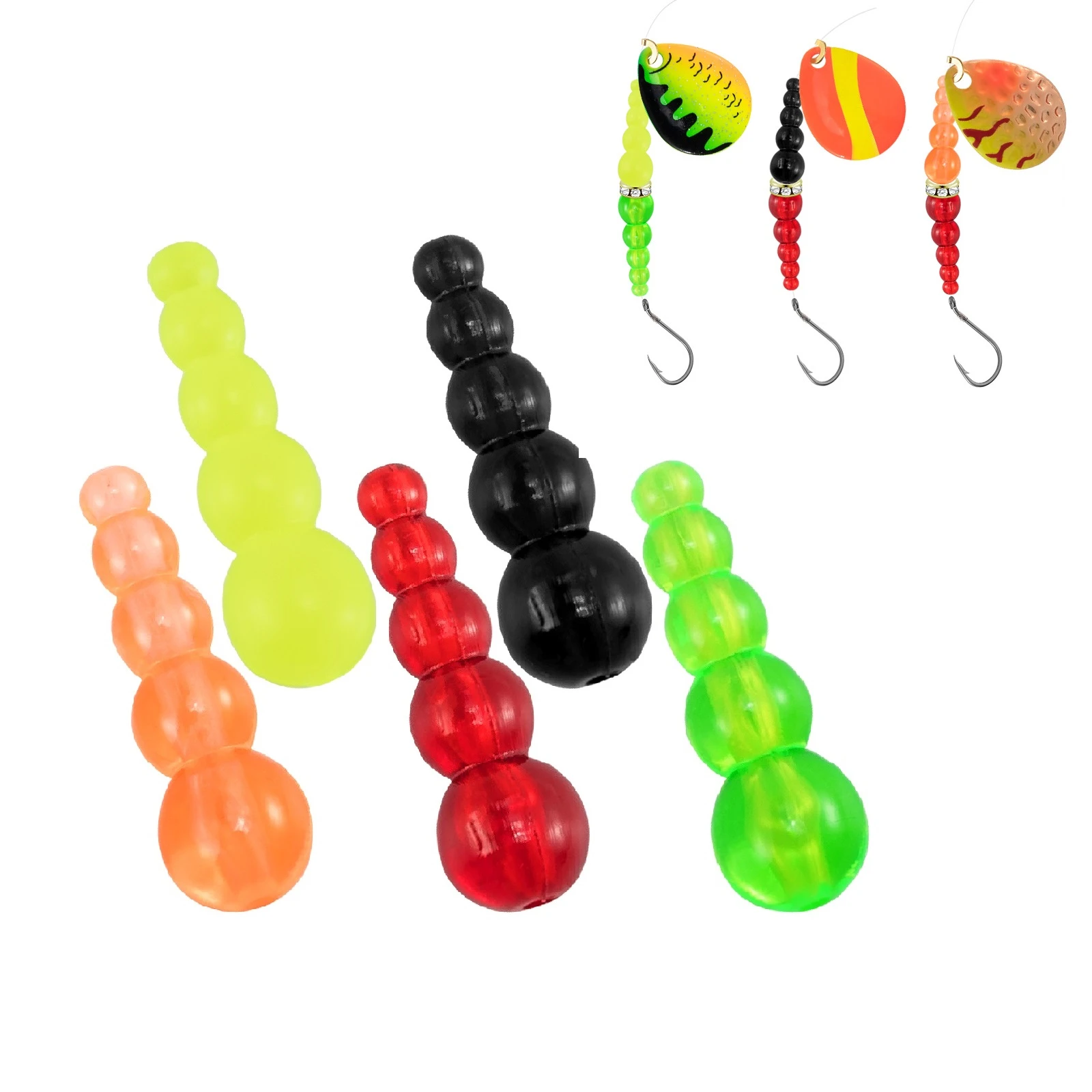 50pcs Fishing Spinner Making Kit Fishing Beads Stacked Freshwater ...