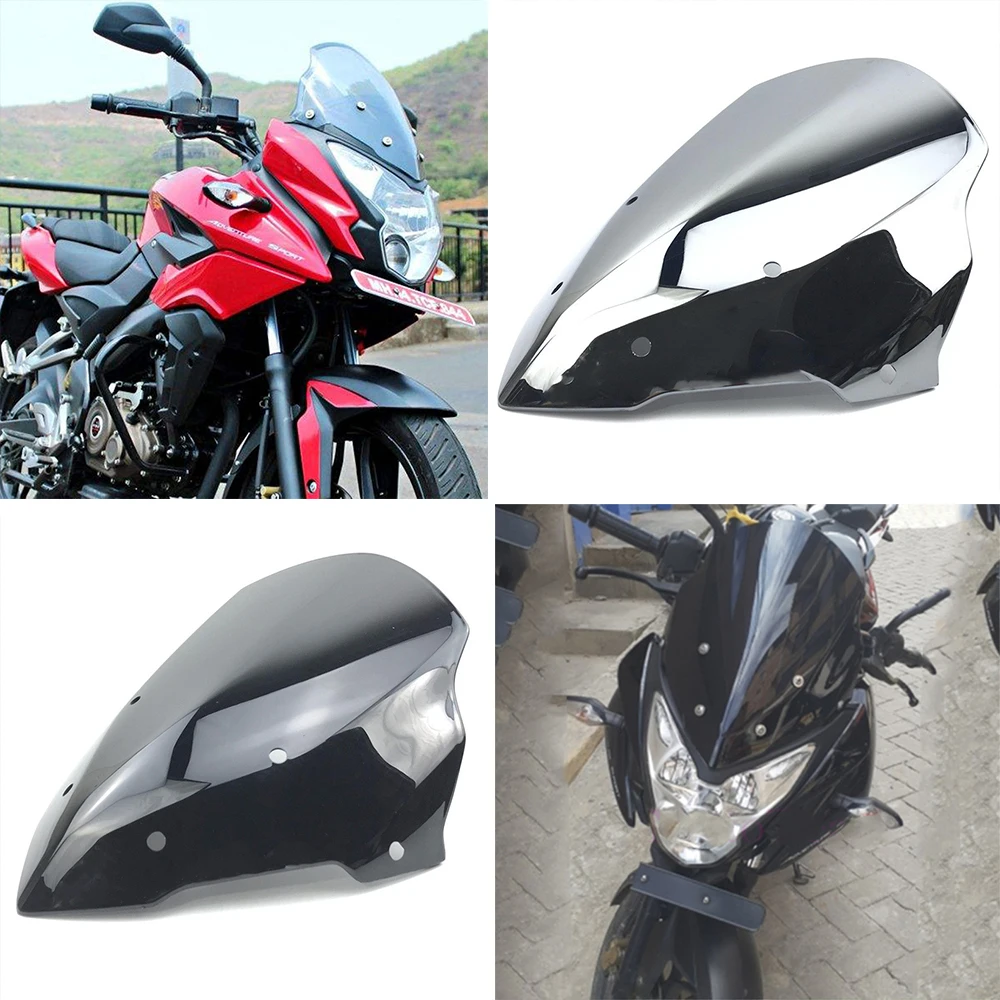 Motorcycle-Double-Bubble-Windshield-WindScreen-Screen-For-BAJAJ-Pulsar ...