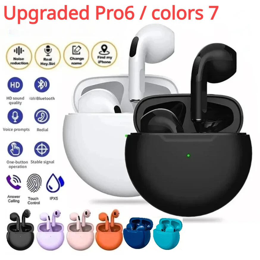 7-colors-TWS-Pro6-Bluetooth-Earbuds-Wireless-Headphones-Stereo-HiFi ...