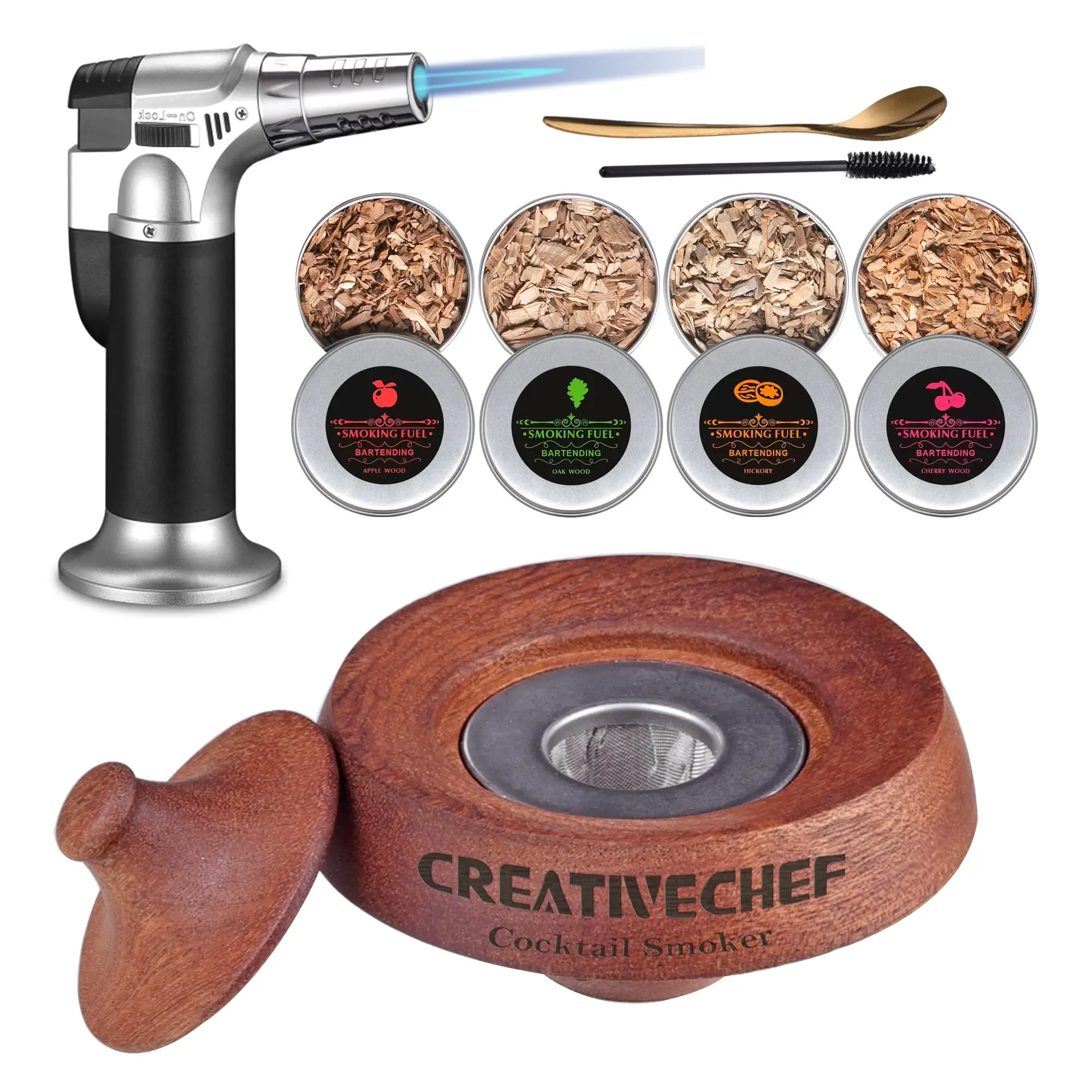 Cocktail-Wooden-Smoker-Kit-Wooden-Base-Smoker-kit-with-Igniter-Old ...