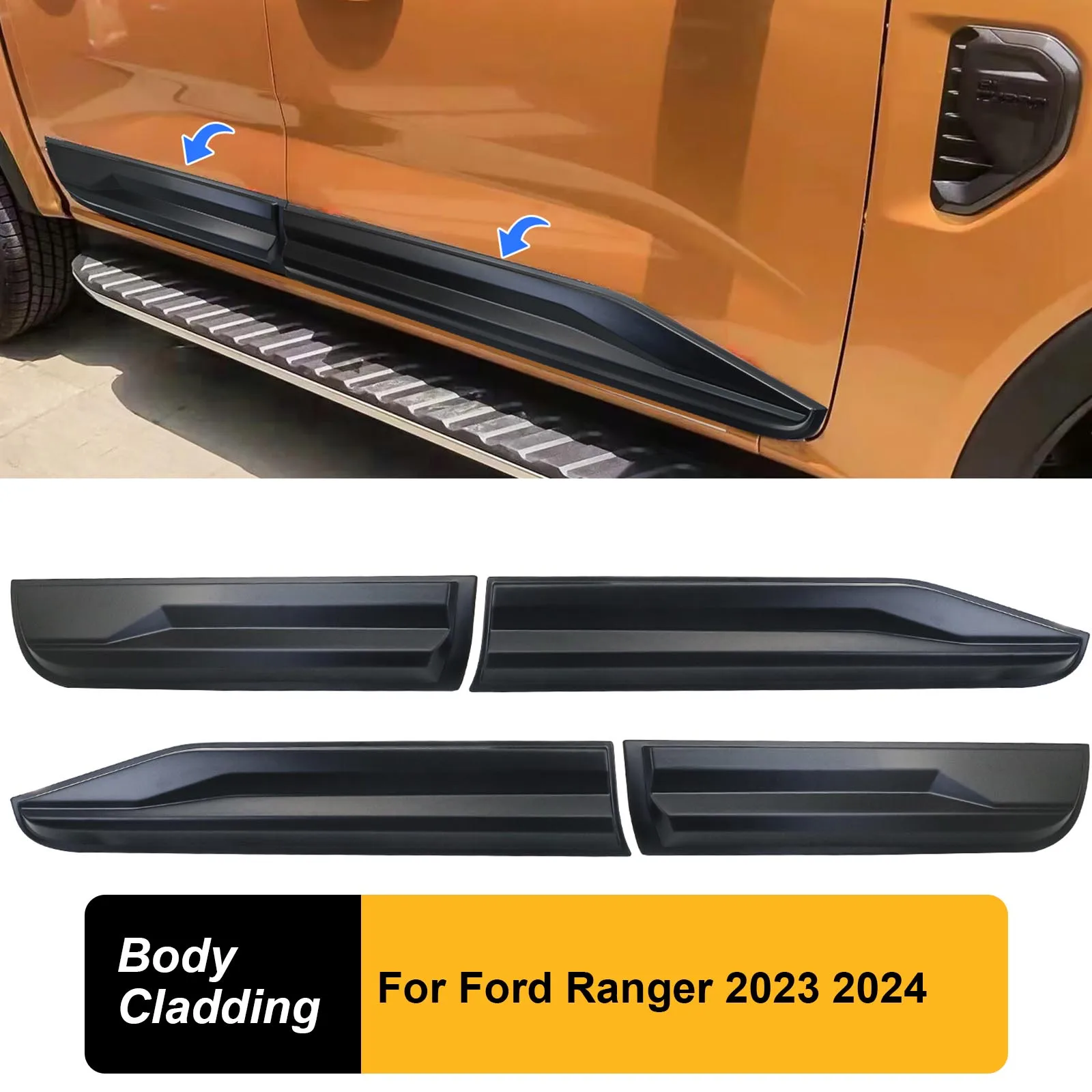 4X4-Next-Gen-Car-Accessories-Body-Cladding-Black-Molding-Guard-For-Ford ...