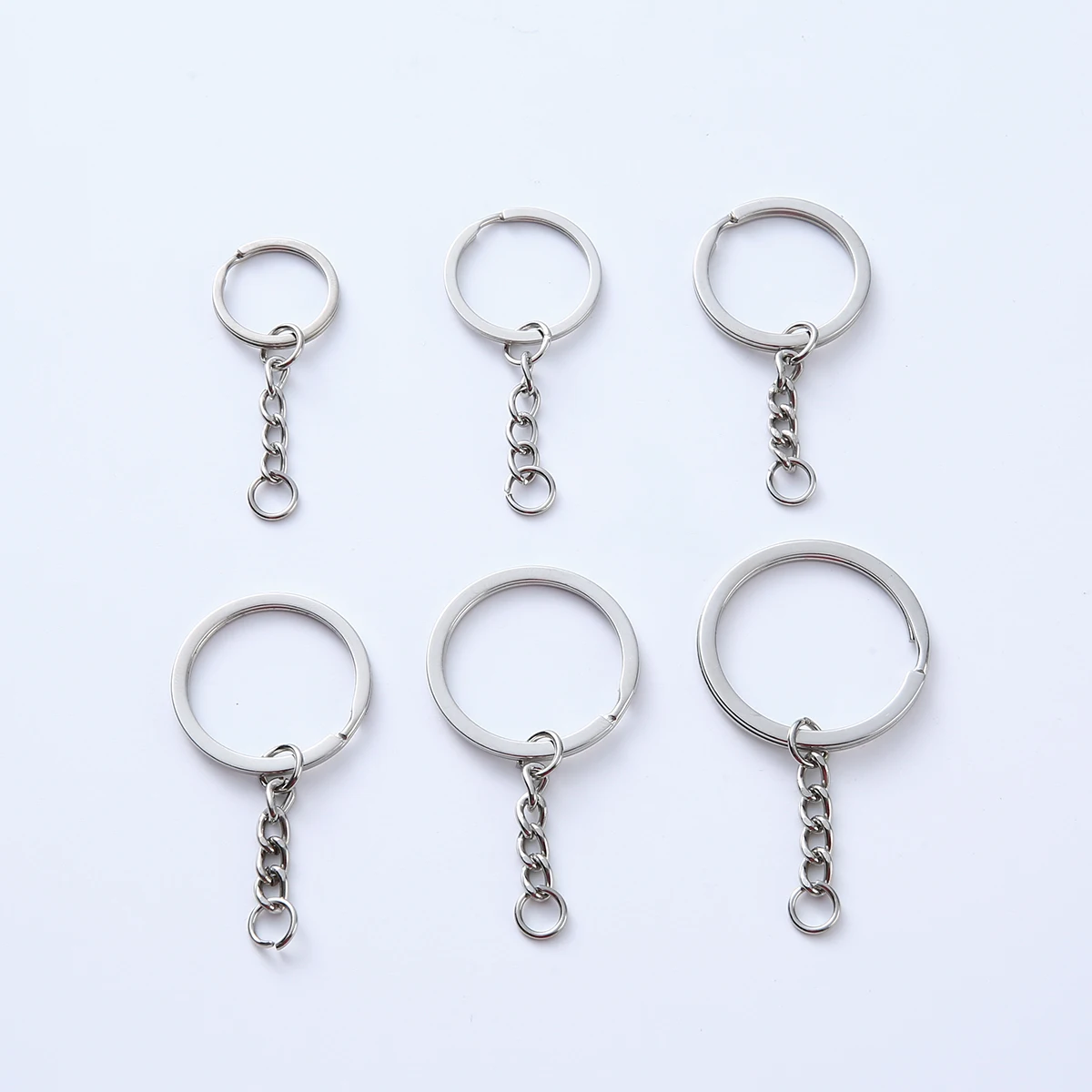 10-50-100pcs-Key-Chain-Key-Ring-Round-Split-Keyfob-Keyrings-With-Jump ...