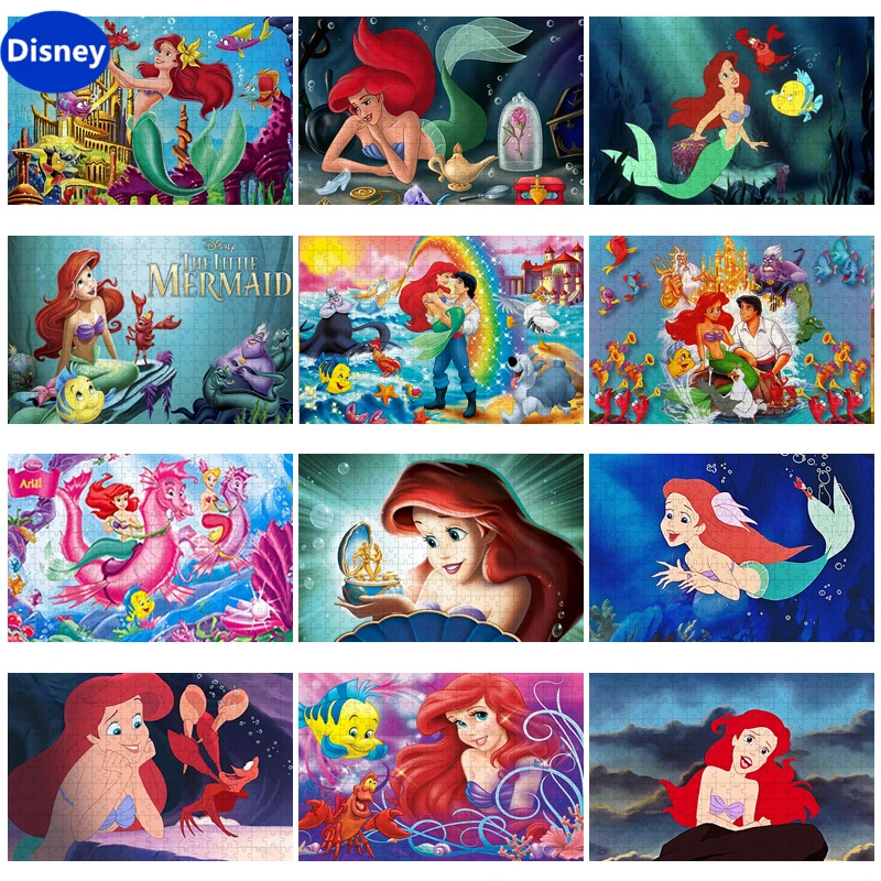 Mermaid-Princess-Disney-300-500-1000-Pieces-Jigsaw-Puzzle-Cartoon ...