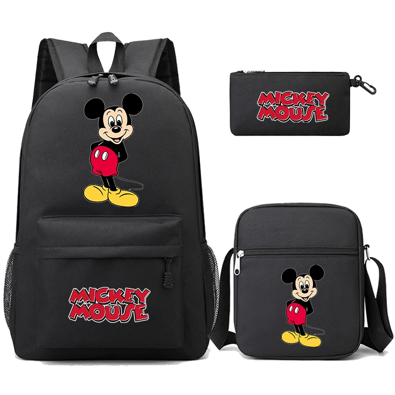 3Pcs-set-Disney-Mickey-Mouse-Backpack-Boy-Girl-Rucksacks-Teenagers ...