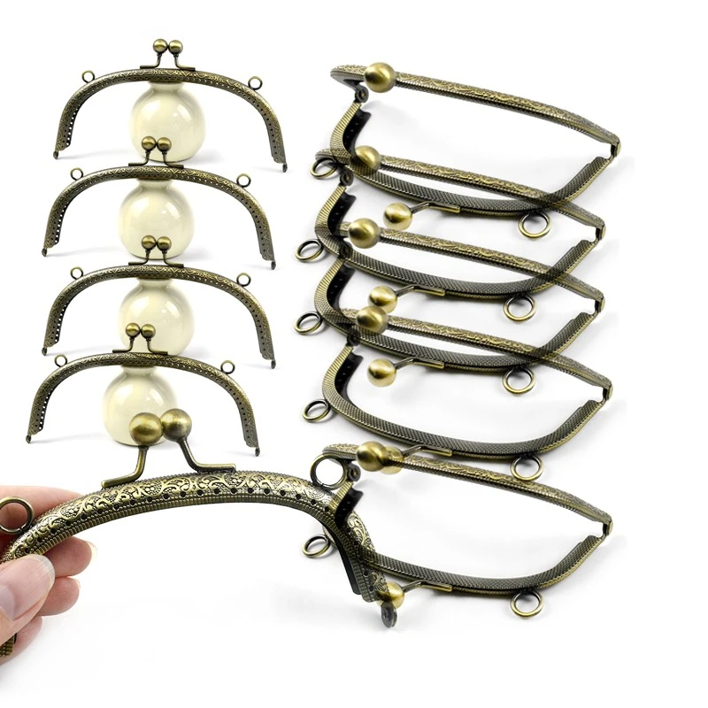 1-5Pcs 8-20cm Metal Bag Handle Purse Frame Handbag Kiss Clasp Buckles ...