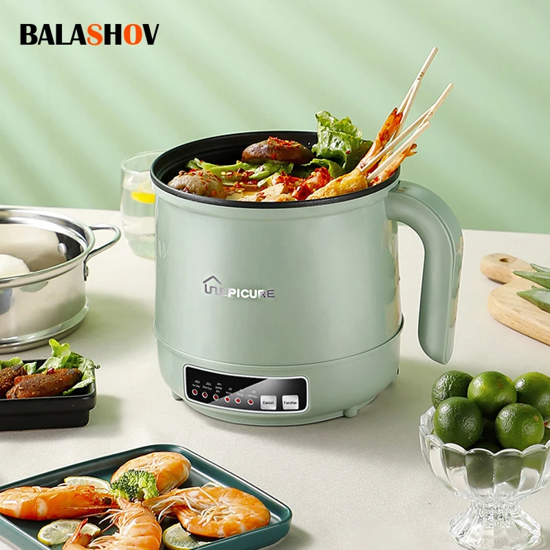 Multifunction Electric Cooking Machine 1.7L Single/Double Layer Hot Pot Mini Intelligent ...