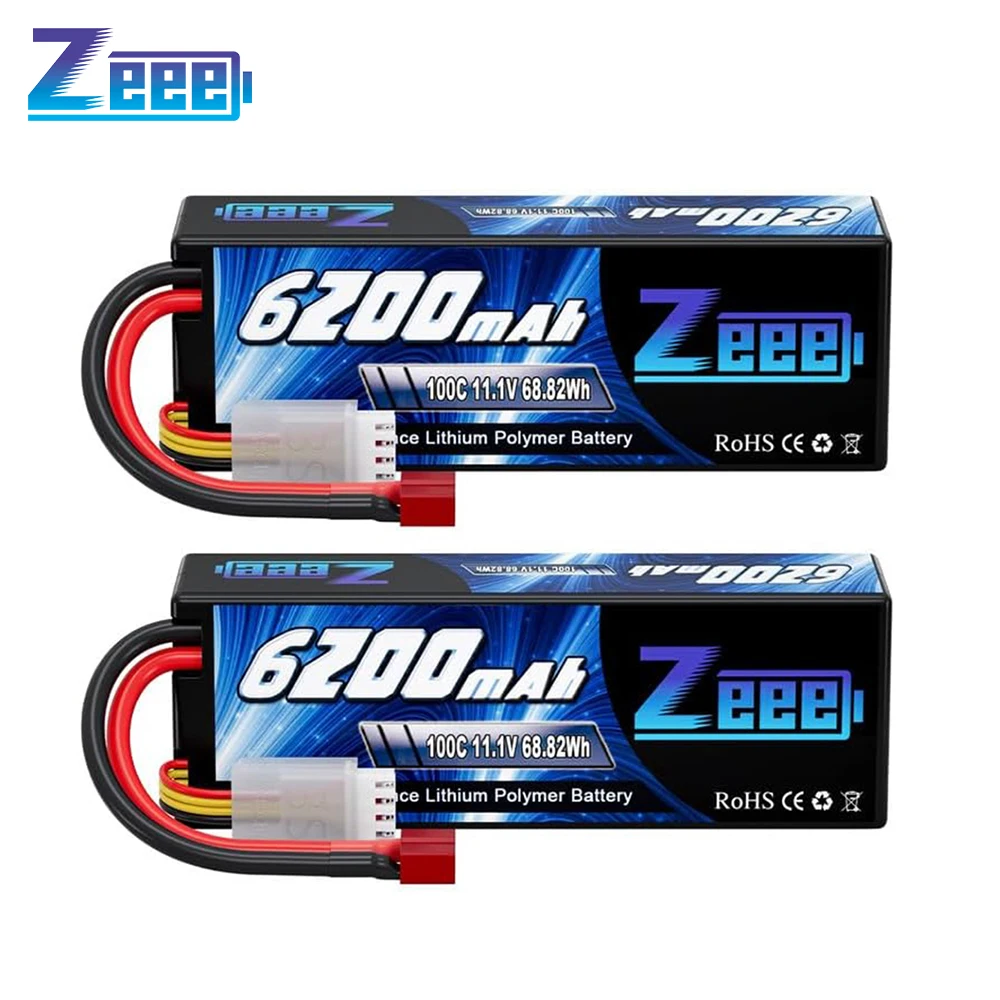 1-2pcs-Zeee-3S-Lipo-Battery-6200mAh-11-1V-100C-with-T-Plug-Hardcase-for ...