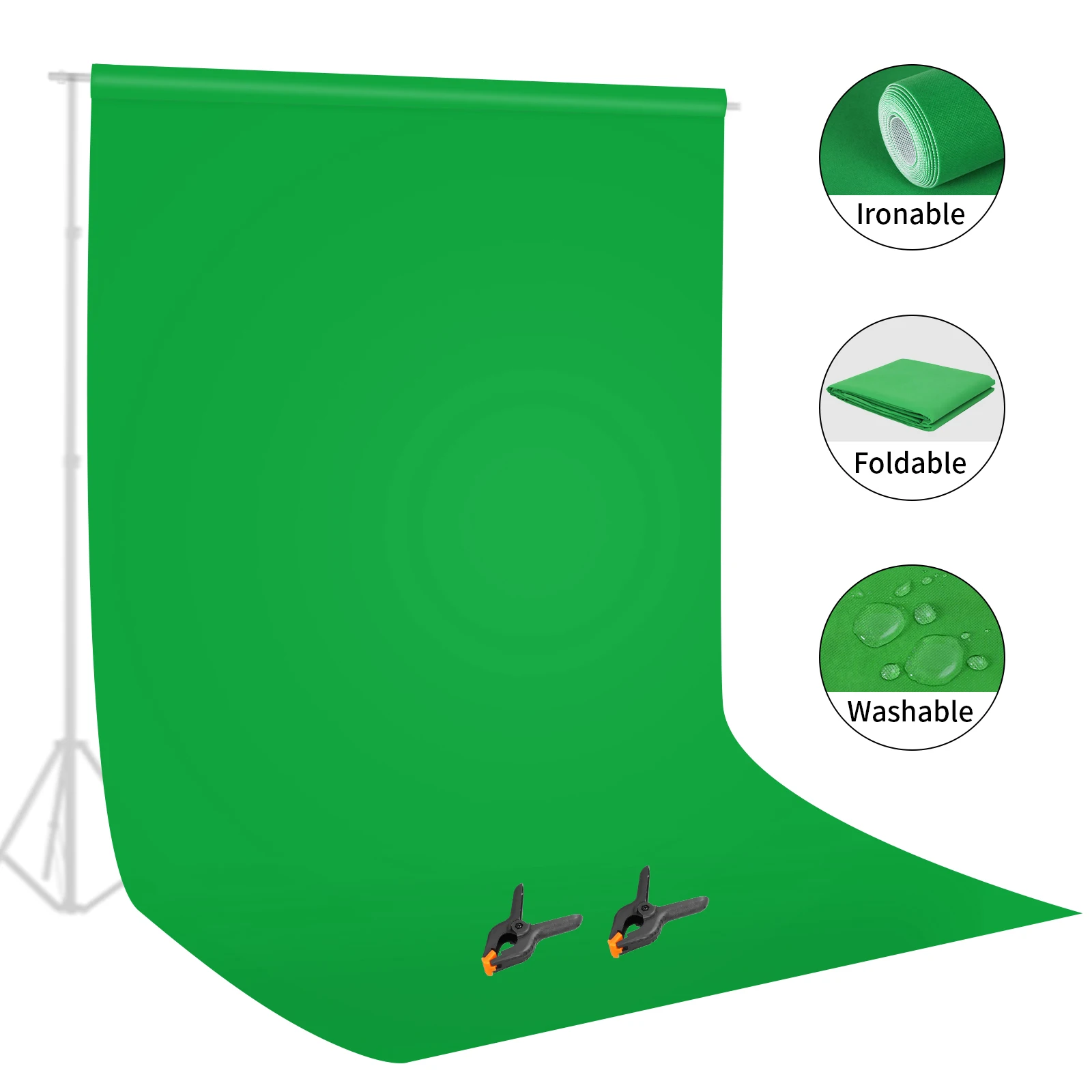 Selens Green Screen Backdrop Chroma key 1.6m x 3m Background for Studio ...