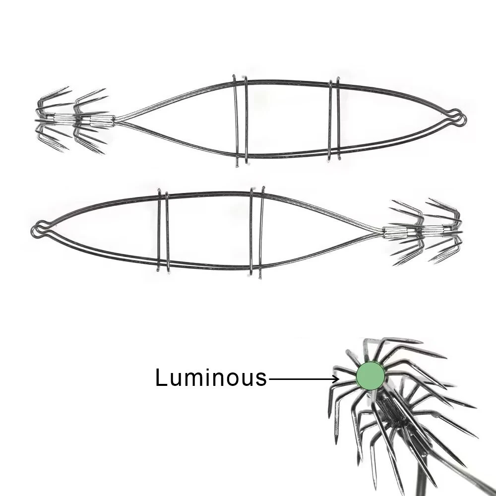 1-3PCS-17cm-Stainless-Steel-Squid-Octopus-Fishing-Double-Crown-Bait ...