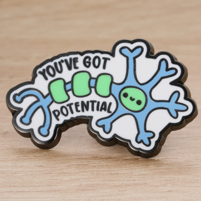 You-ve-Got-Potential-Cute-Neuron-brooch-badge-Pins-for-Backpack-Neuro ...