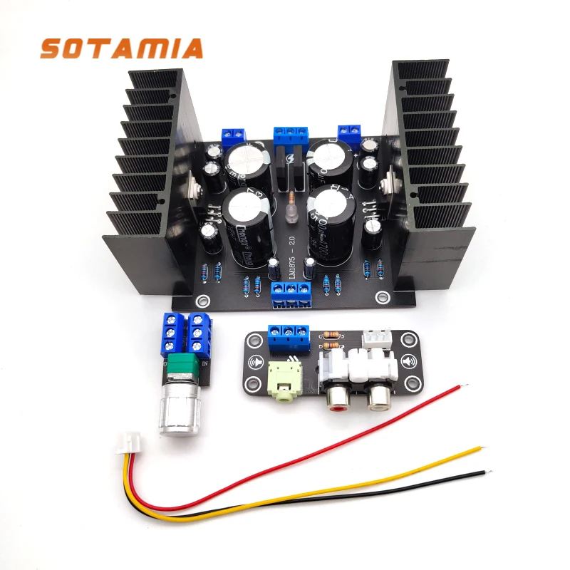 SOTAMIA-LM1875-Power-Amplifier-Board-2-0-Dual-Channel-High-Power-Hifi-Stereo-Amplifier-Audio ...