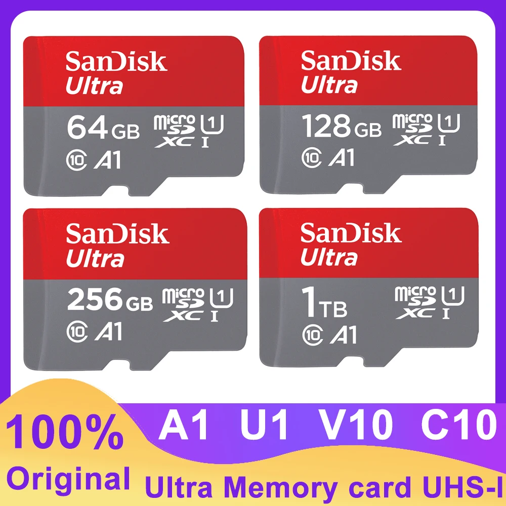 Sandisk-Micro-SD-Card-Ultra-32G-64G-256G-Memory-Card-1TB-C10-512G ...