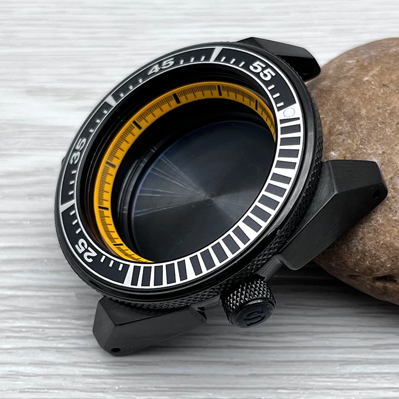 Mod-43mm-PVD-Black-Samurai-Watch-Cases-Fits-Seiko-SRPF-King-Samurai ...