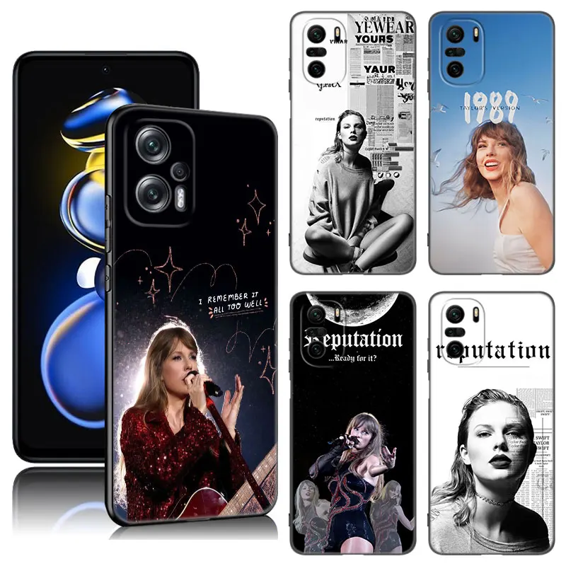 Funda-de-tel-fono-t-taylor-para-Xiaomi-cubierta-de-silicona-negra-para ...