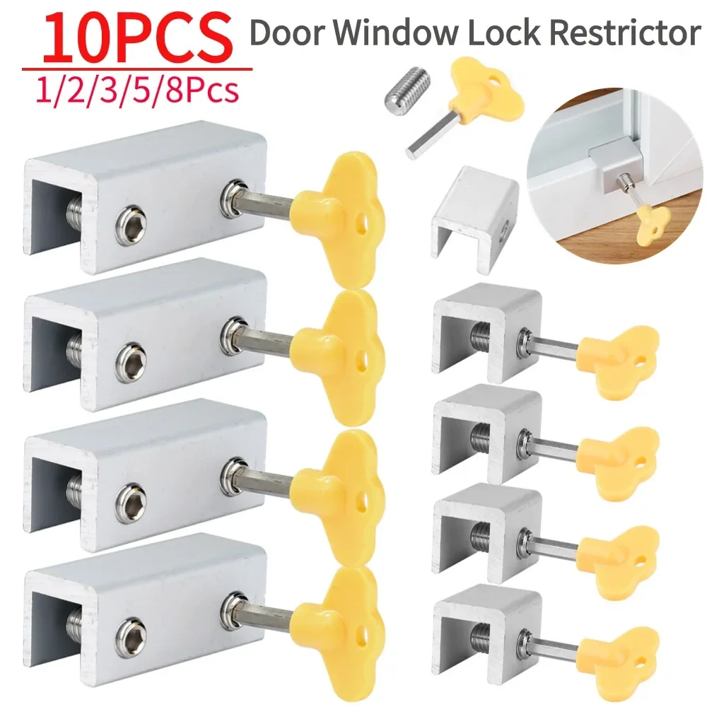 1-10PCS-Adjustable-Window-Lock-Stopper-Safety-Locks-Restrictor-for-Baby ...