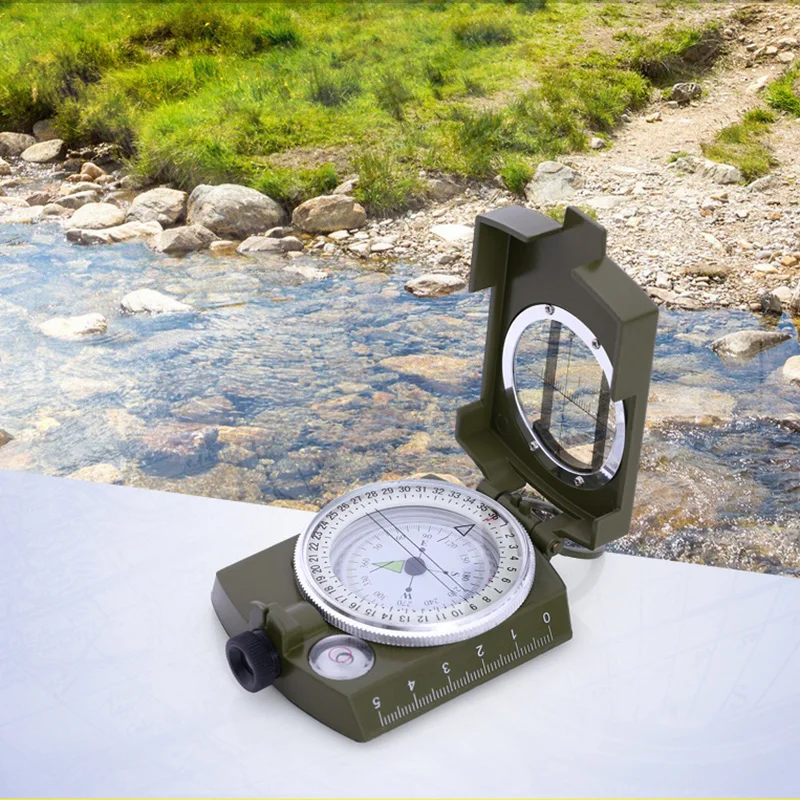Professional-Military-Army-Metal-Sighting-Compass-Clinometer ...