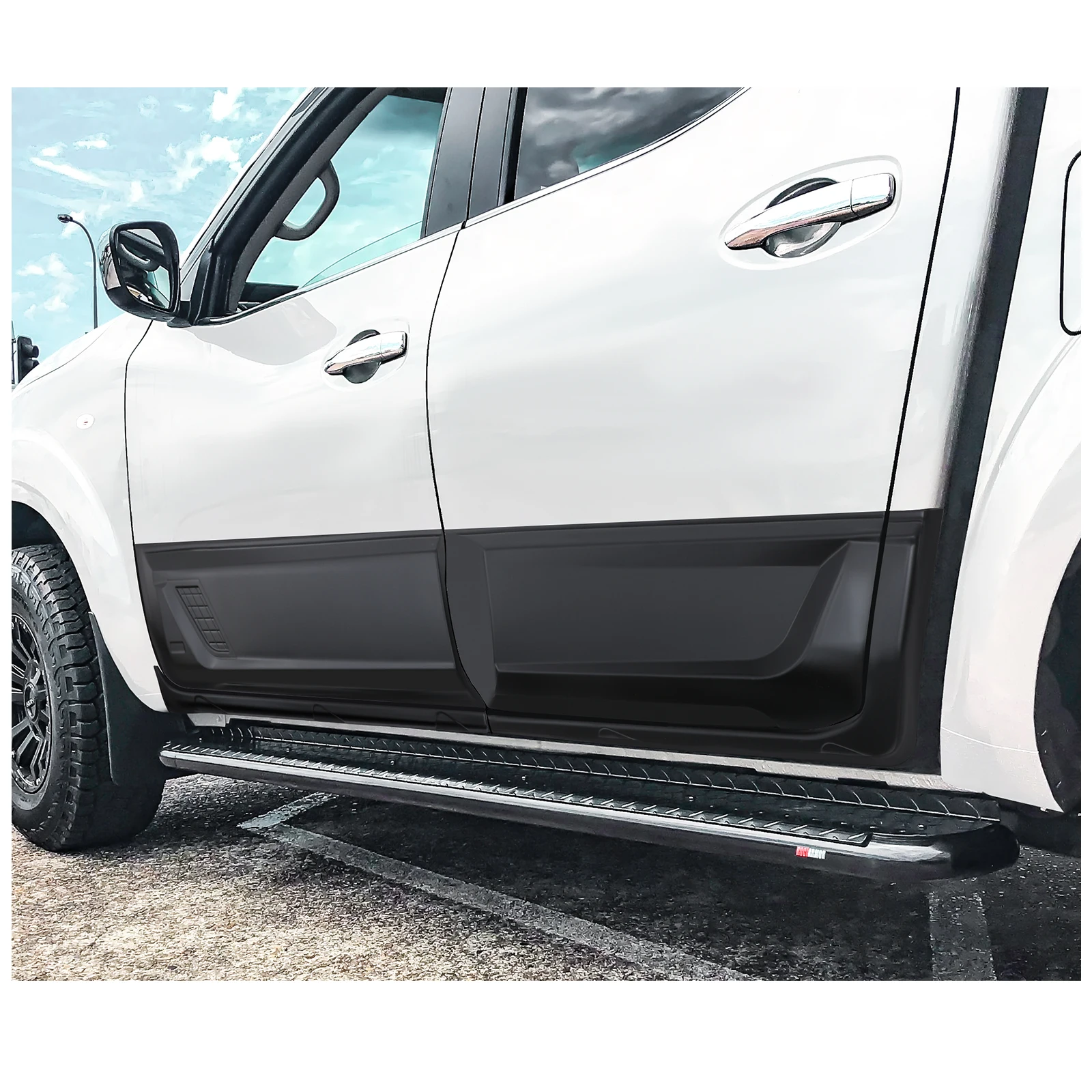 Body Cladding Side Guard Matte Black For Nissan Navara NP300 2021 2022 ...