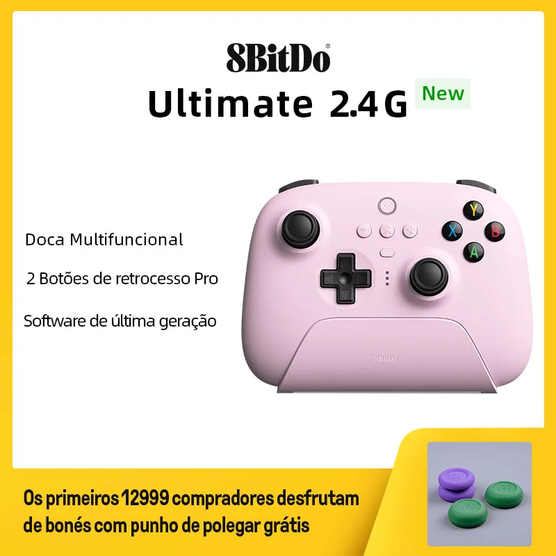 8 bitdo-ultimate sem fio 2.4g controlador de jogos com doca de carregamento para pc, windows 10 ...