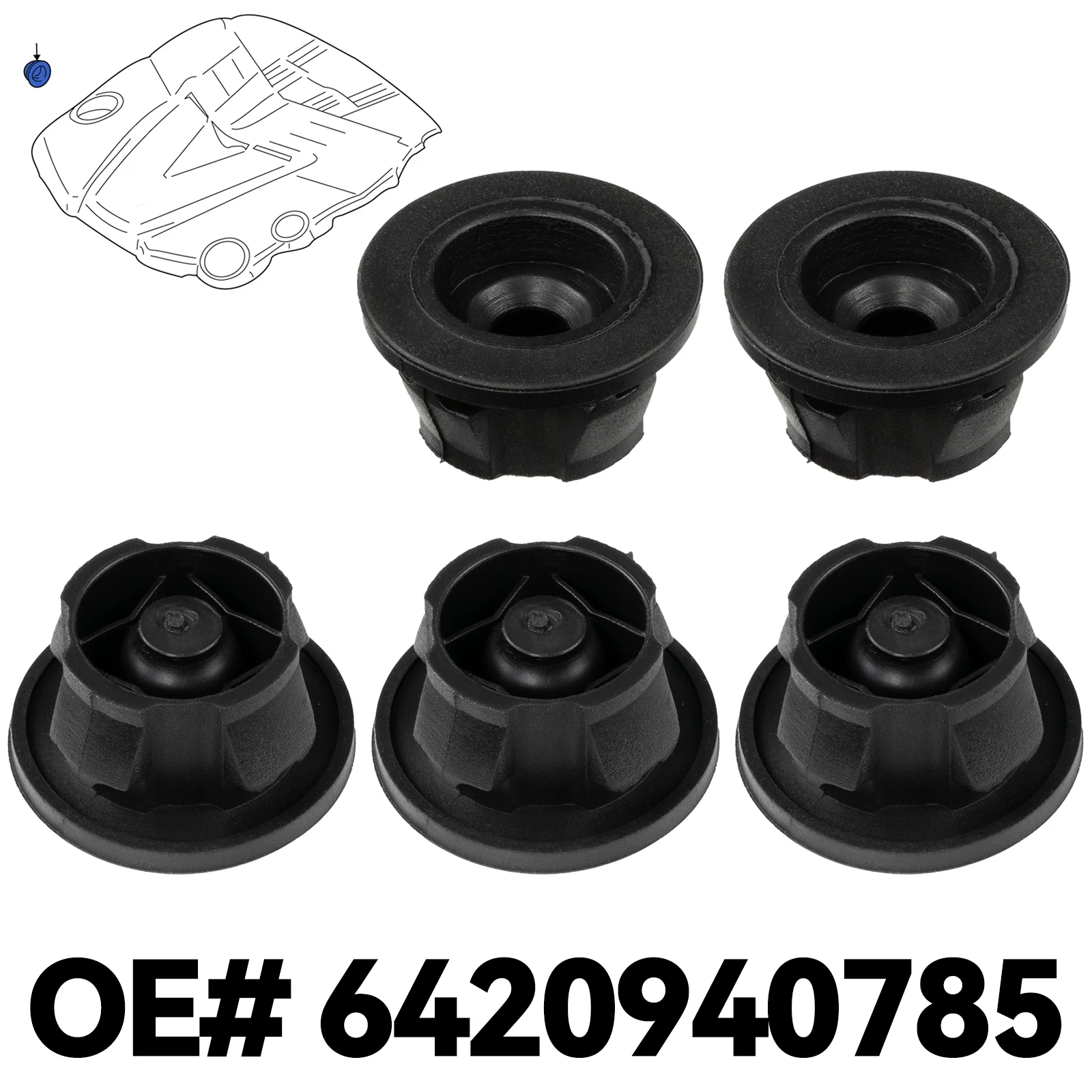 x5 Engine Cover Rubber Bung Clip Grommet Stop Bushing Absorber For ...