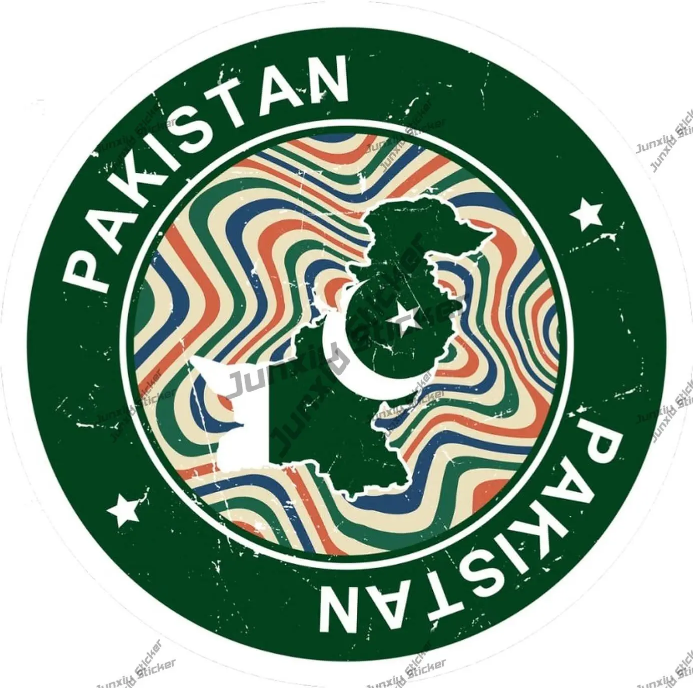 Pakistan-Art-Stickers-Creative-Pakistani-Map-Flag-Vinyl-Decal ...
