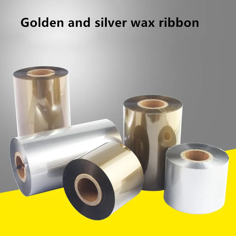 Golden-and-Silver-Wax-Ribbon-Barcode-Printer-Thermal-Transfer-Printing ...