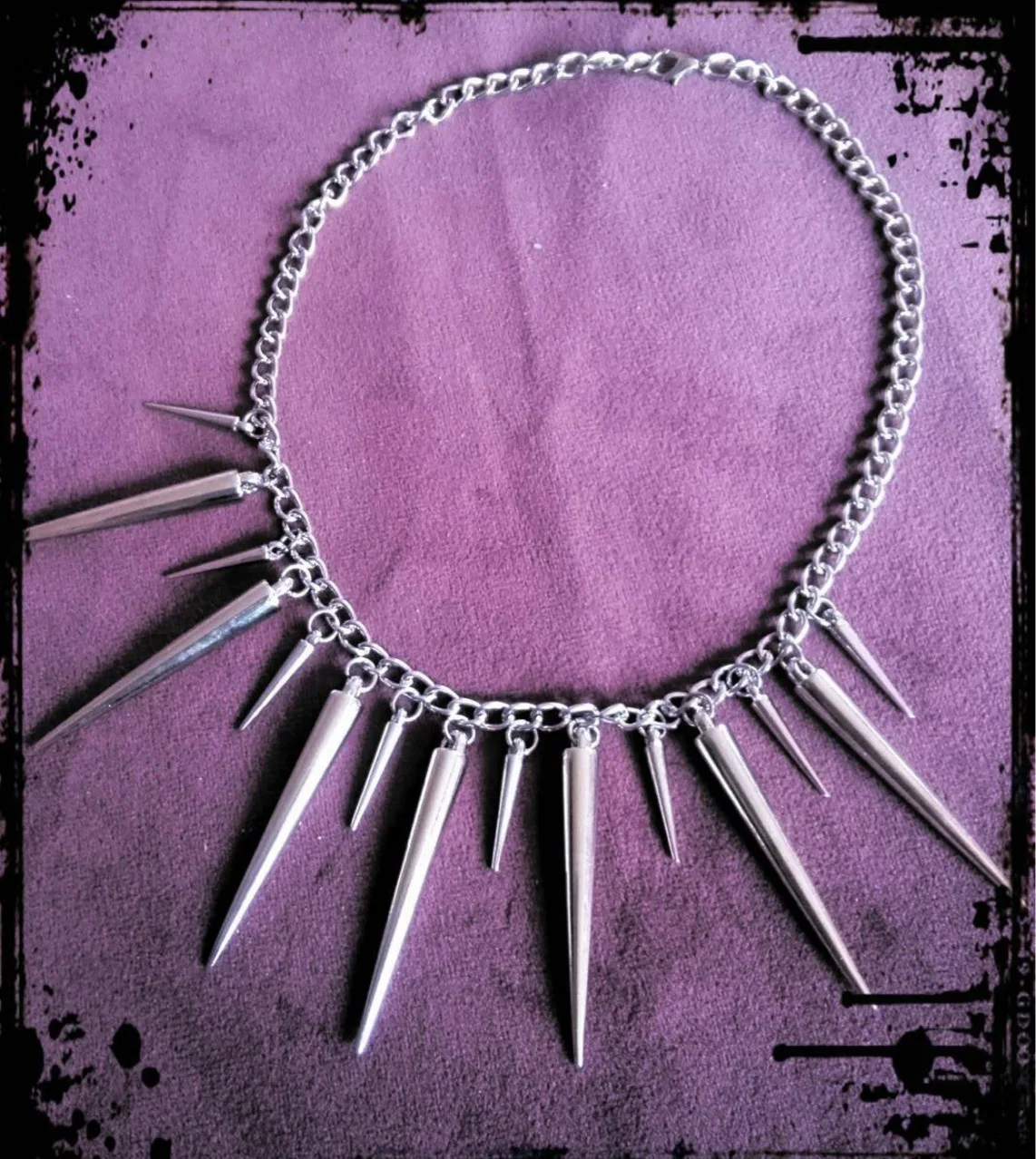 Choker Spikes Punk Rock | Choker Necklaces Spikes | Spikes Necklace ...