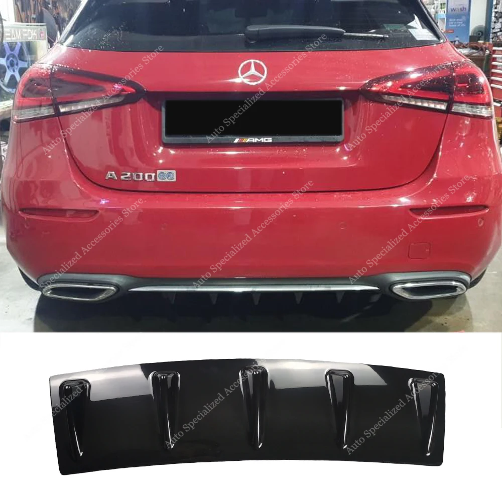 For-Mercedes-W177-Rear-Bumper-Diffuser-Splitter-A-Class-A200-A180d ...