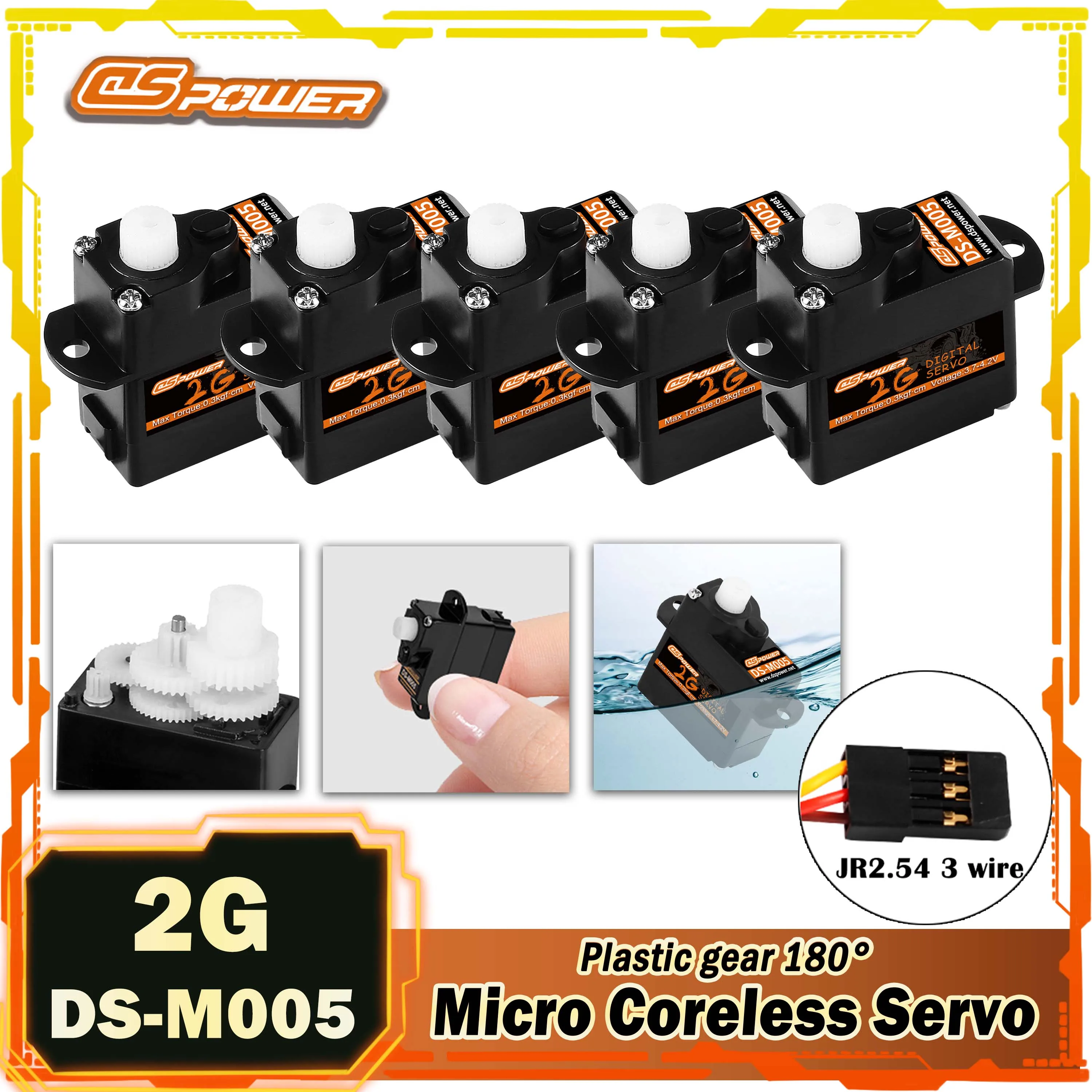 Dspower-servo-motor-2g-engrenagem-de-pl-stico-micro-digital-coreless ...