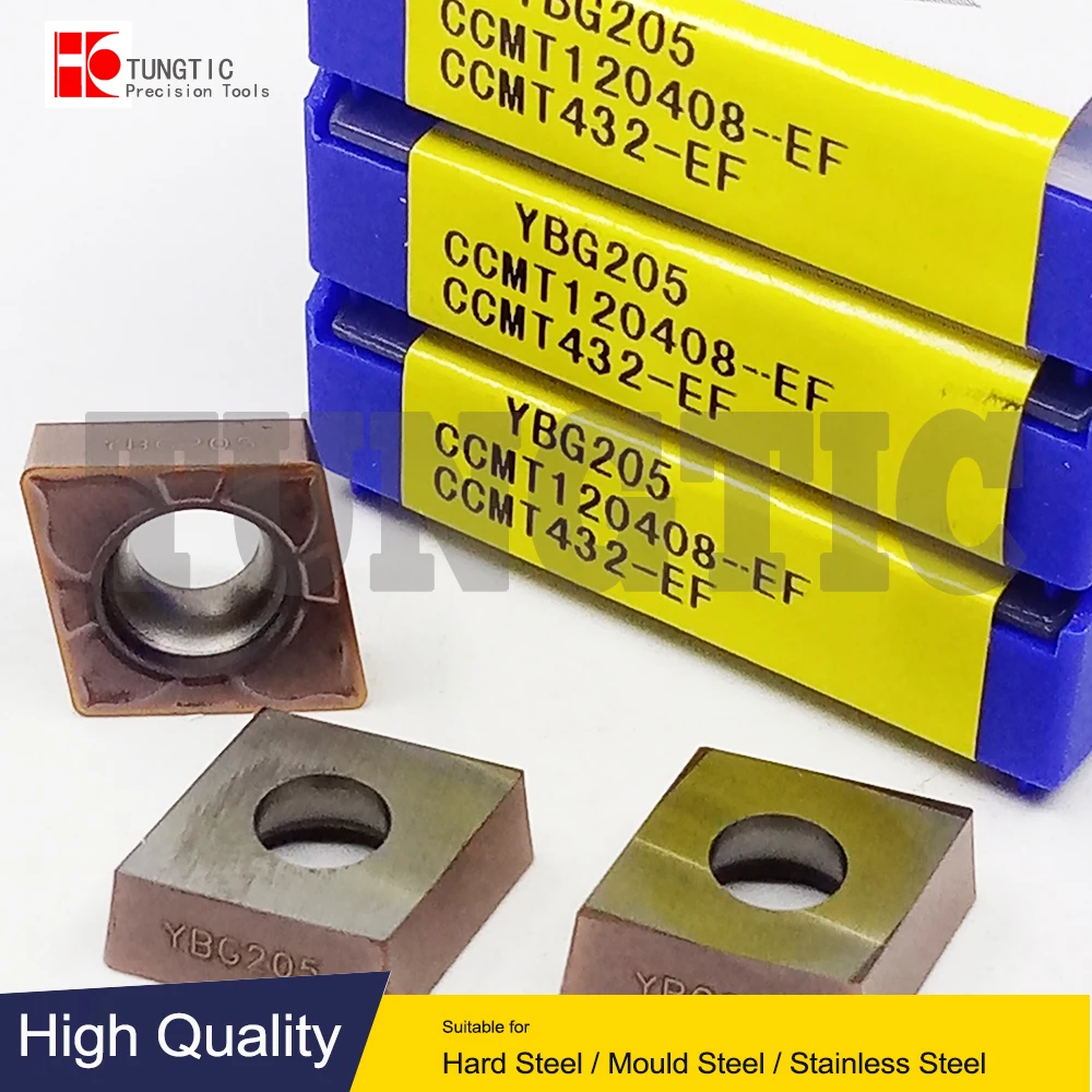 CCMT120408-EF YBG205 Milling Cutter CNC Tools Insert Lathe Machining ...