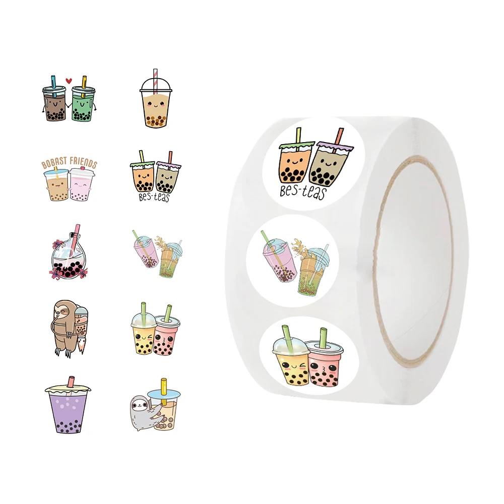 500pcs-Pearl-Milk-Tea-Stickers-for-Kids-School-Teacher-Reward-Sticker ...