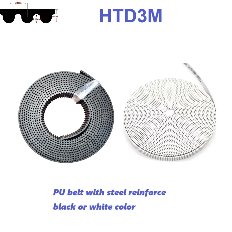 HTD-3M-Open-timing-belt-Width-6-10-15-20-25mm-Polyurethane-steel-PU ...