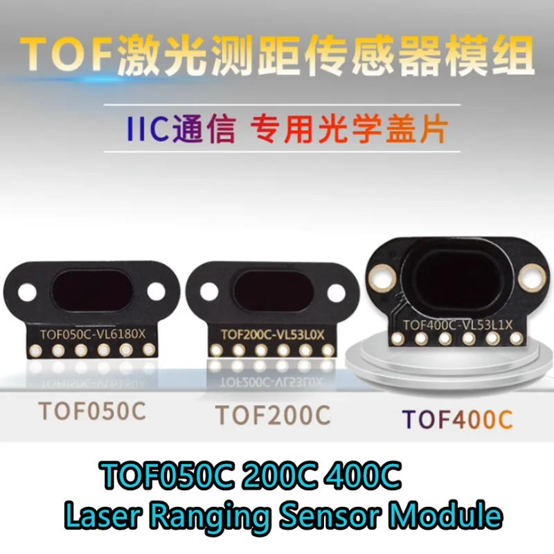 TOF050C TOF200C TOF400C Laser Ranging Sensor Module ToF Time of Flight Distance IIC Output ...