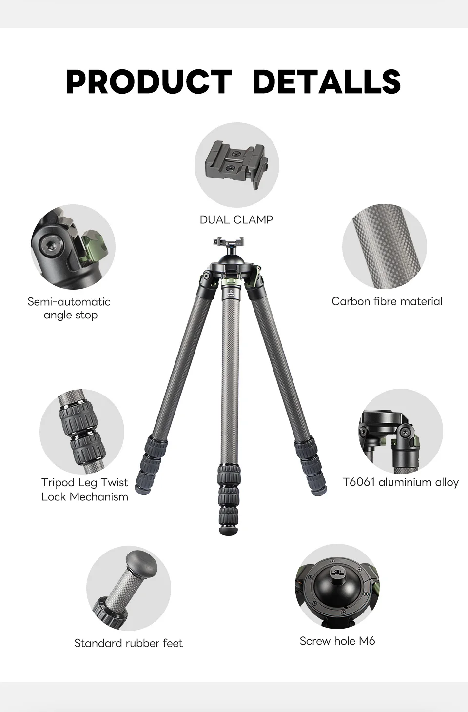 FANAUE Carbon Fiber Quick Release Hunting Tripod – Fanaue