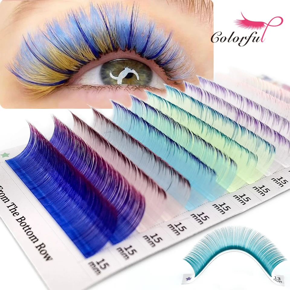 Colorful-Volume-Eyelash-Extensions-Rainbow-Individual-Colored-Eyelash ...