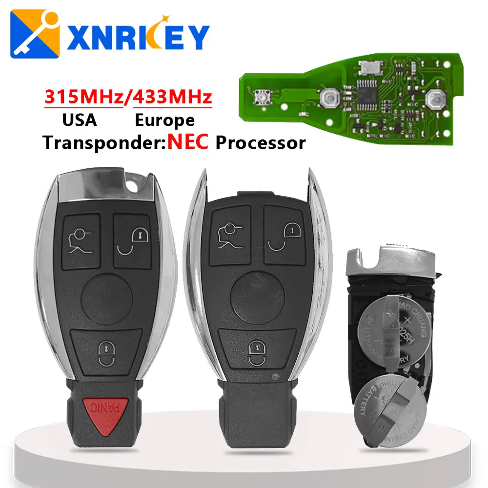 XNRKEY-NEC-Remote-Car-Key-315-433Mhz-for-Mercedes-Benz-C-E-S-Class-CLS ...