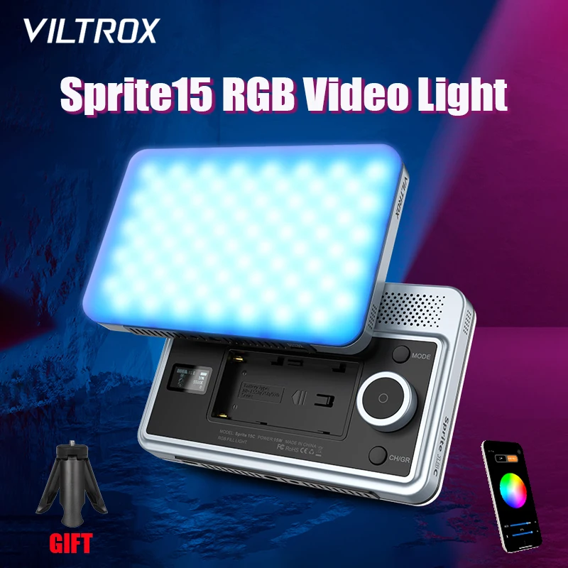 VILTROX Sprite15 LED Video Light 2800K 6800K Photography Light 4400mAh ...