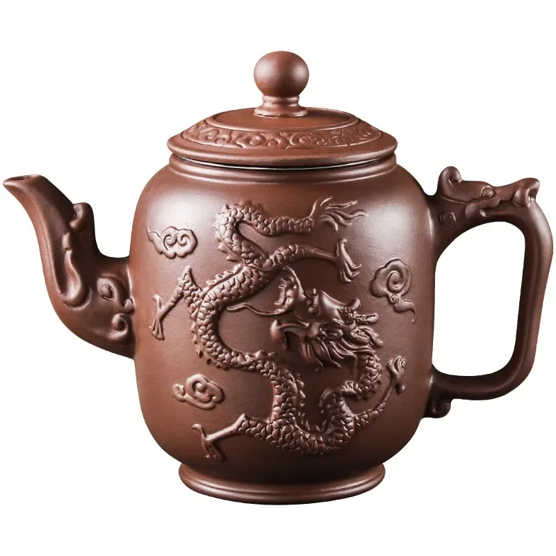 Purple-Clay-Chinese-Kung-Fu-Tea-Set-Hand-Carved-Teapot-with-Tea-Infuser ...