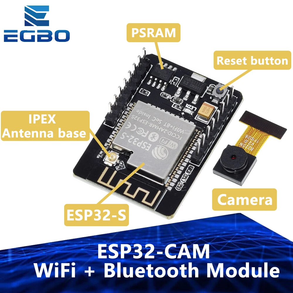 Generic 1pcs Egbo Esp32-Cam Wifi Bluetooth Module Camera Module Development Board Esp32 With ...