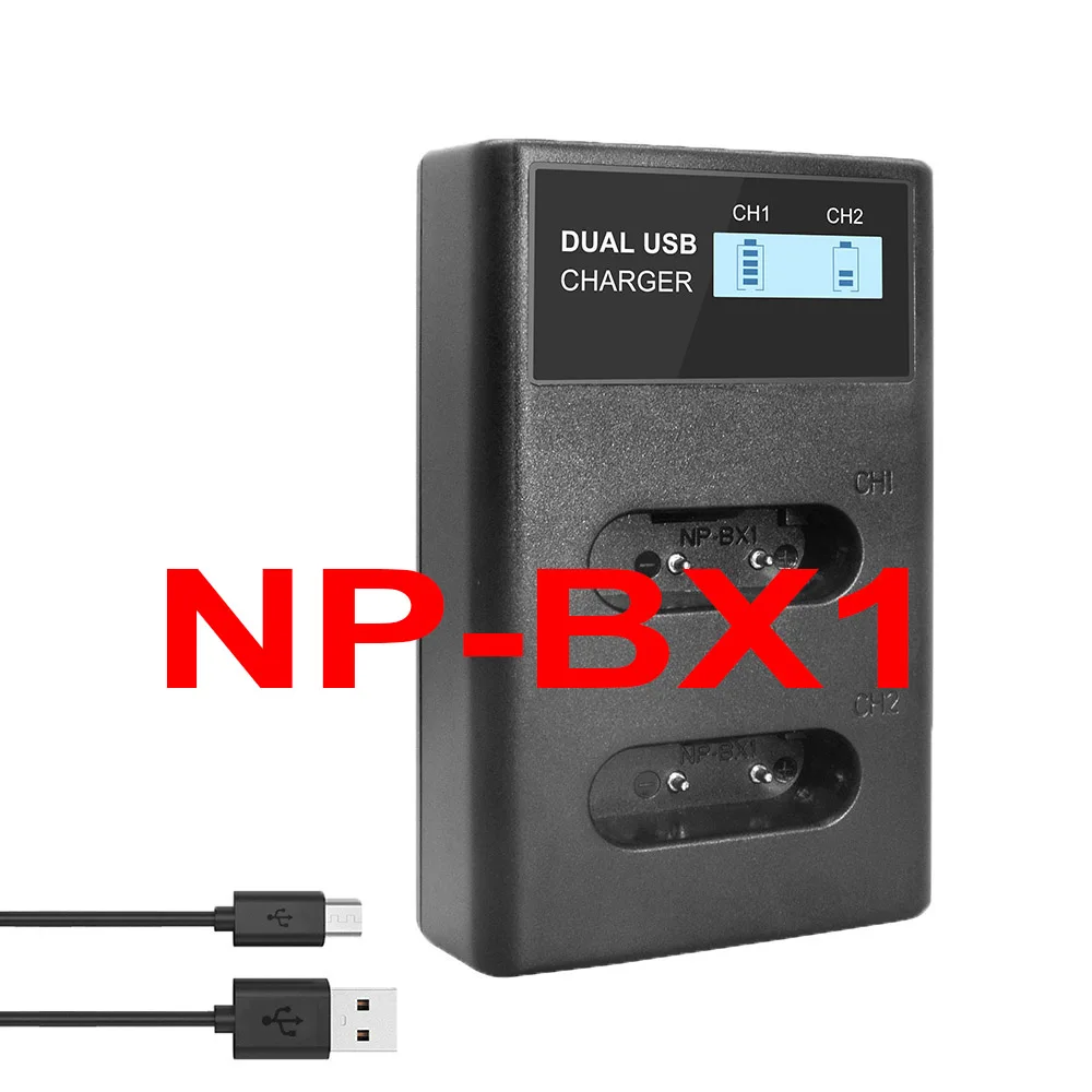 NP-BX1-npbx1-np-bx1-LED-dual-camera-battery-charger-For-SONY-FDR-X3000 ...