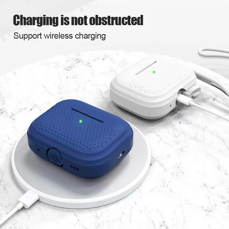 For Airpods Pro 2 Case Silicone With Lanyard Round Hole Earphone Shell ...