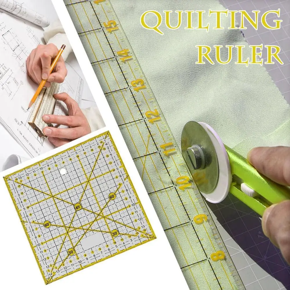 1Pc-Double-color-Patchwork-Ruler-Clothes-Quilting-Template-Cutting-DIY ...