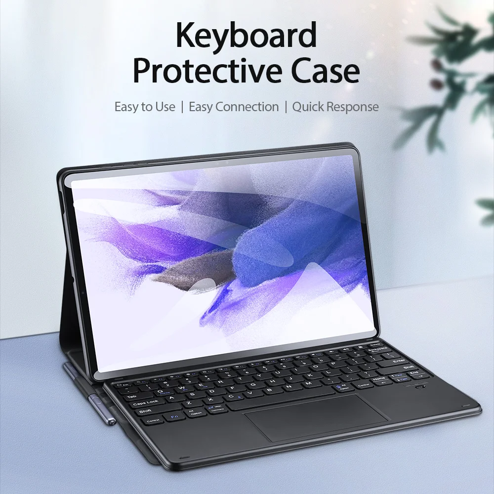 Touchpad Keyboard Protective Case For Samsung Tab S7 Plus Bluetooth 5.0 ...
