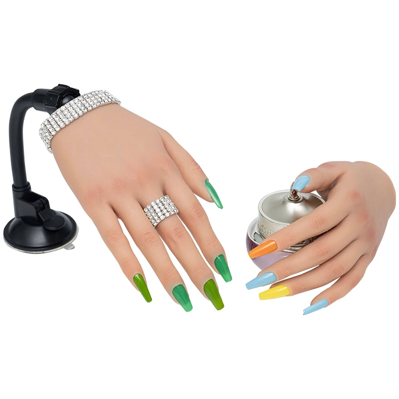 Ultra Lifelike Silicone Flexible Nail Practice Hand - Limegirlstore