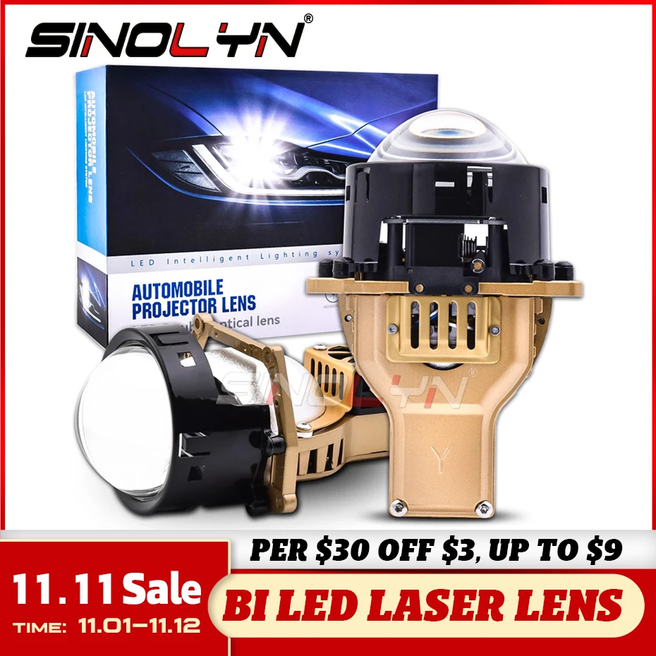 Sinolyn Laser Projector Hella Bi LED Car Light Lenses For Headlight 3 ...