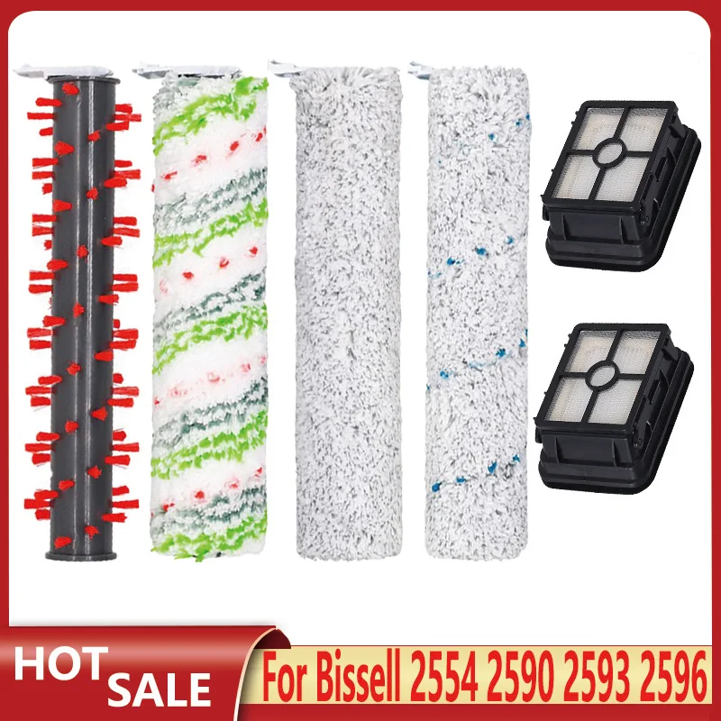 Main-Brush-HEPA-Filter-For-Bissell-Crosswave-Cordless-Max-2554-2554A ...